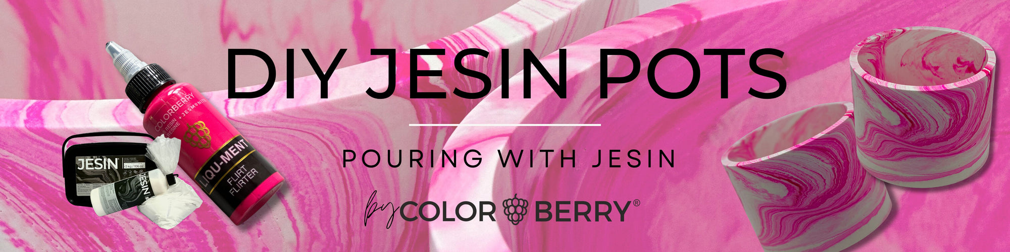 JESIN MARBLE POT – COLORBERRY & JESIN